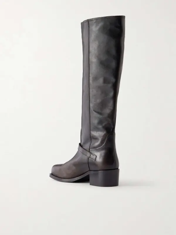 Staud Brooklyn Leather Knee Boots - Brown