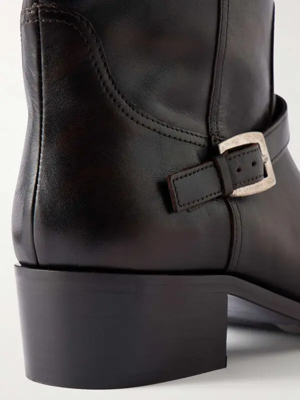 Staud Brooklyn Leather Knee Boots - Brown