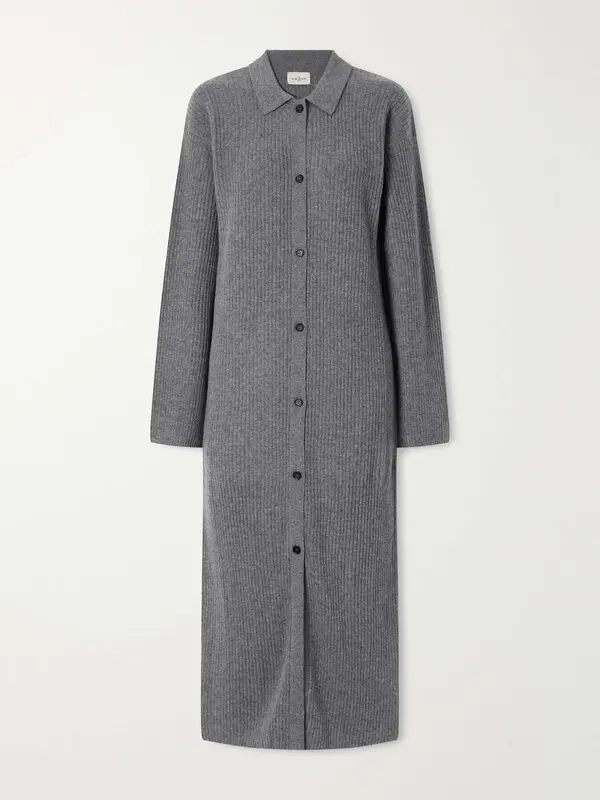 Le Kasha Jamua Ribbed Cashmere Maxi Dress