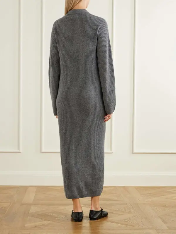 Le Kasha Jamua Ribbed Cashmere Maxi Dress