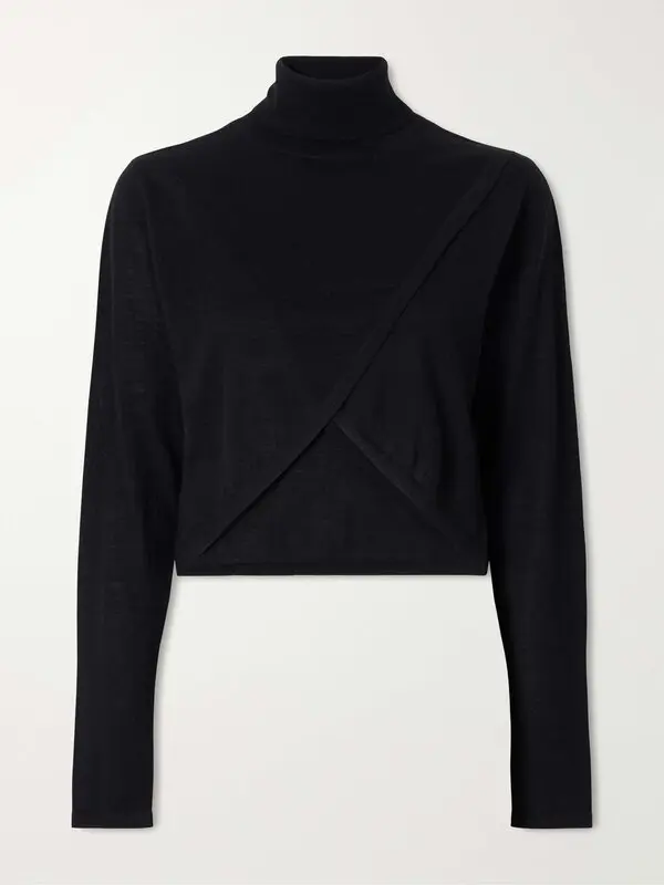 Le Kasha Arrone Cropped Cut-out Cashmere Turtleneck Sweater