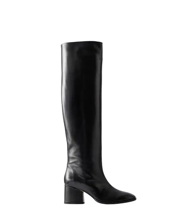 AeydĒ Almut Patent Leather Knee Boots - Black