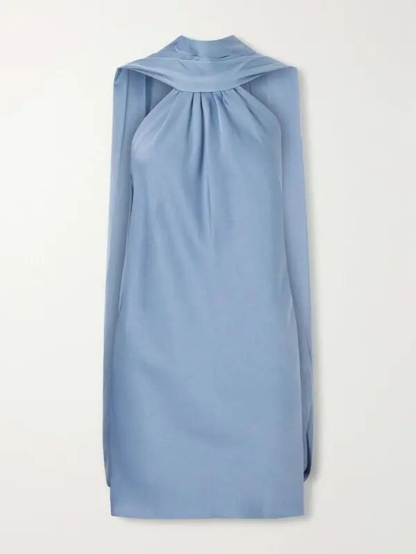 Simkhai Toni Satin Mini Dress - Blue