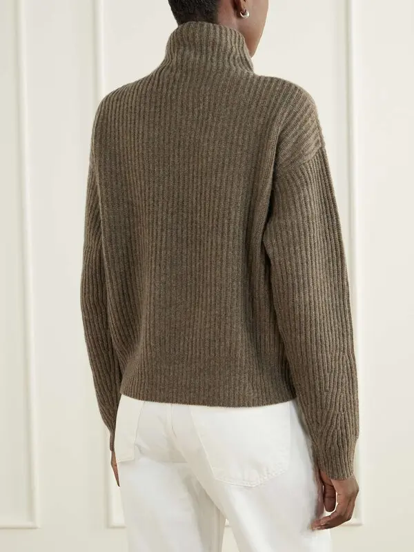 Le Kasha Verbier Ribbed Cashmere Turtleneck Sweater
