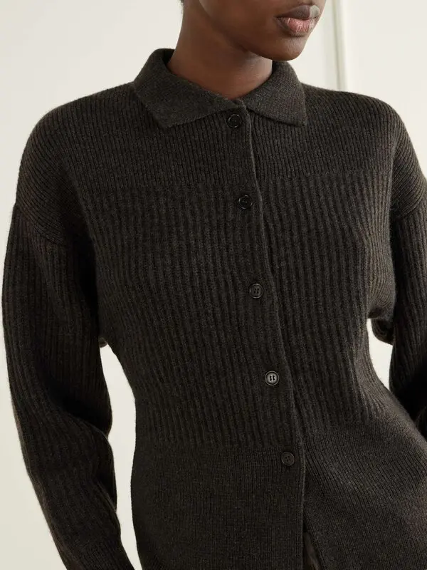 Le Kasha Kalaru Ribbed Cashmere Cardigan - Green