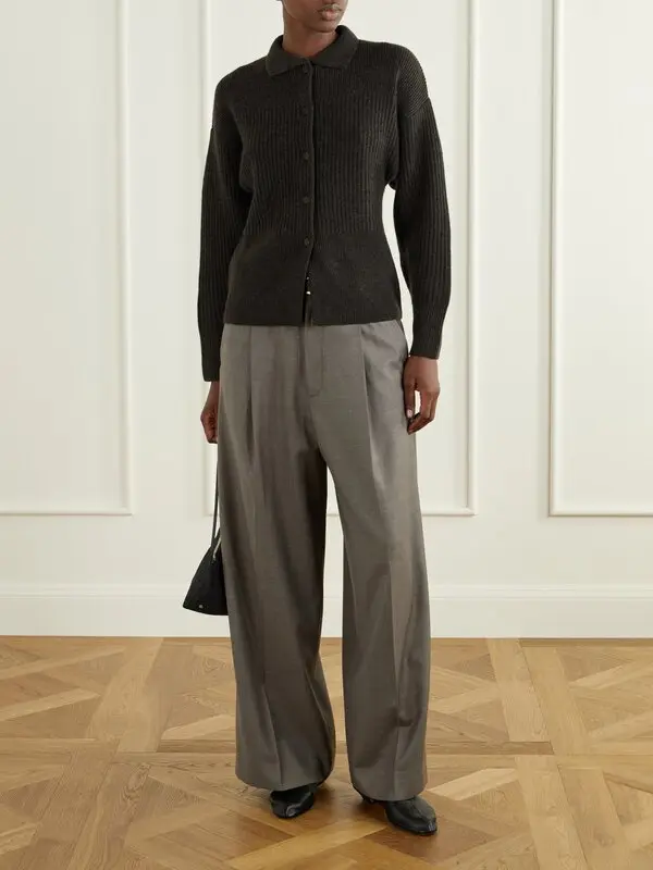 Le Kasha Kalaru Ribbed Cashmere Cardigan - Green