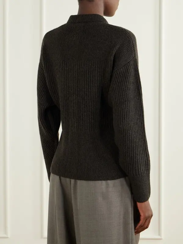 Le Kasha Kalaru Ribbed Cashmere Cardigan - Green