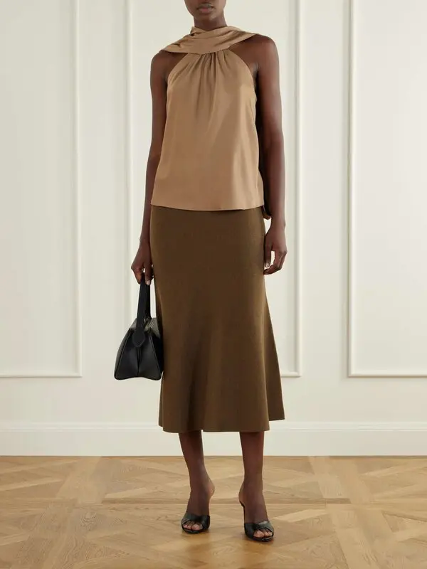 Simkhai Wool Midi Skirt