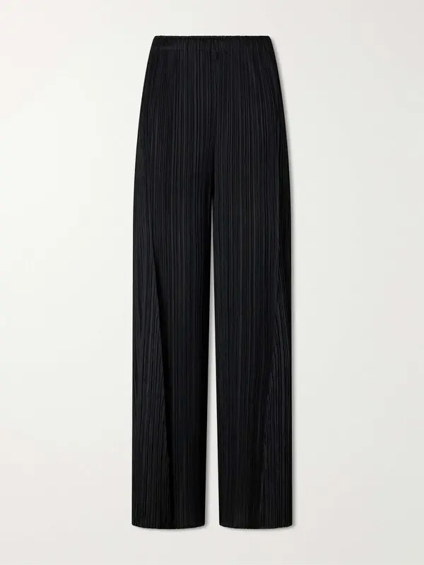 Issey Miyake Bouquet Plissé Wide-leg Pants - Black