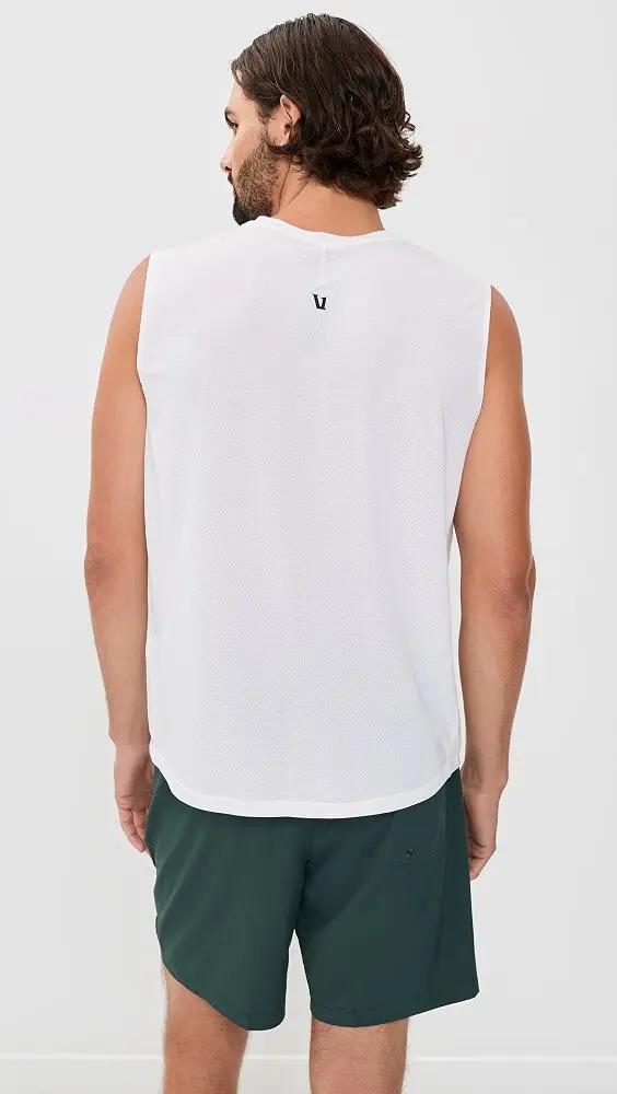 Vuori Sleeveless Viewpoint Muscle Tank 2.0 - White/breeze