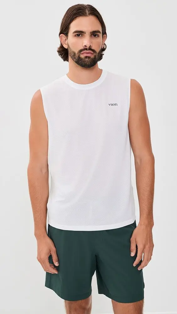 Vuori Sleeveless Viewpoint Muscle Tank 2.0 - White/breeze