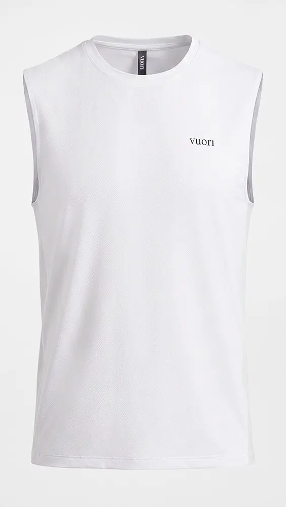 Vuori Sleeveless Viewpoint Muscle Tank 2.0 - White/breeze