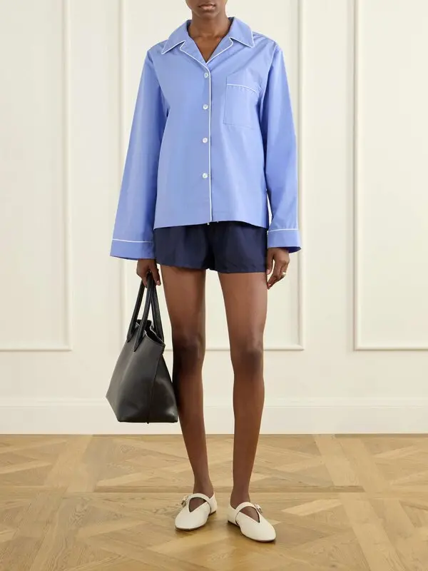 Comme Si Everyday Cami Silk-twill Shorts