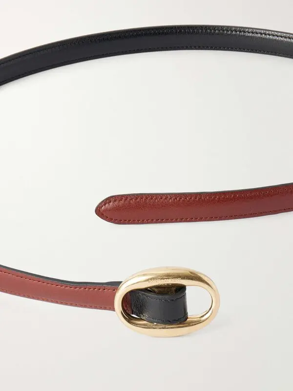 Saint Laurent Leather Skinny Belt