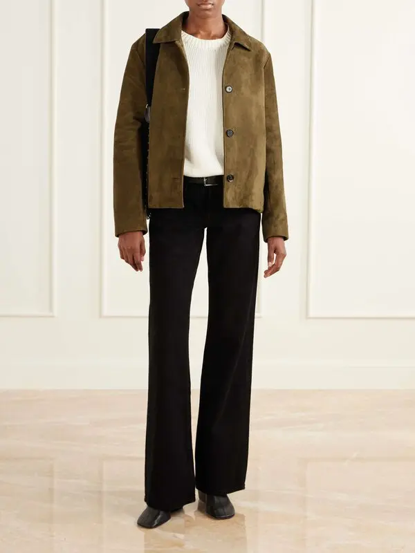 FRAME The Gray Low-rise Wide-leg Jeans