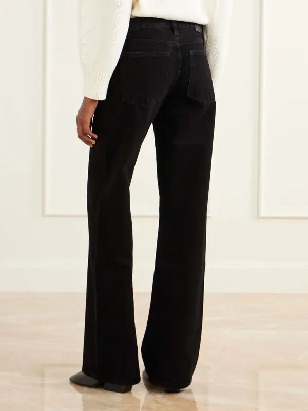 FRAME The Gray Low-rise Wide-leg Jeans