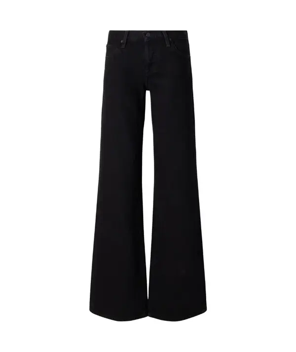 FRAME Low-rise Wide-leg Jeans - Black