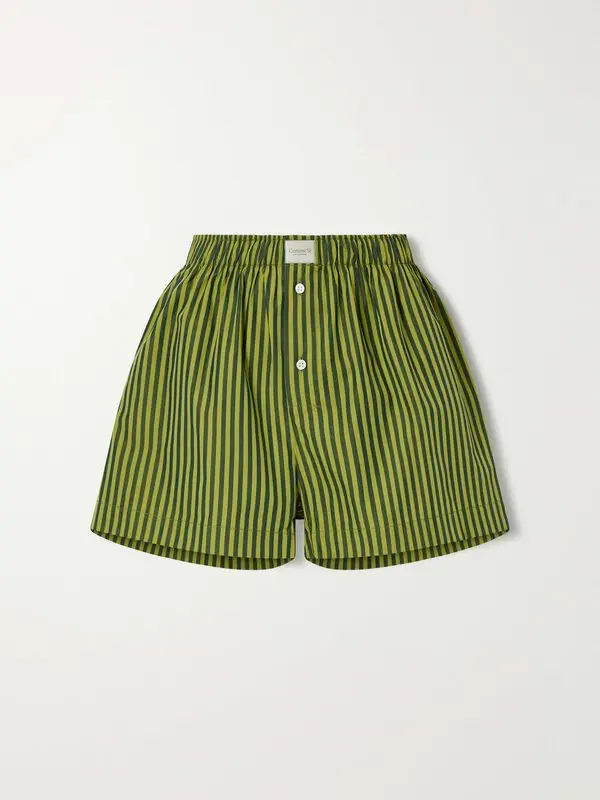 Comme Si La Boxer Classica Cotton-poplin Shorts