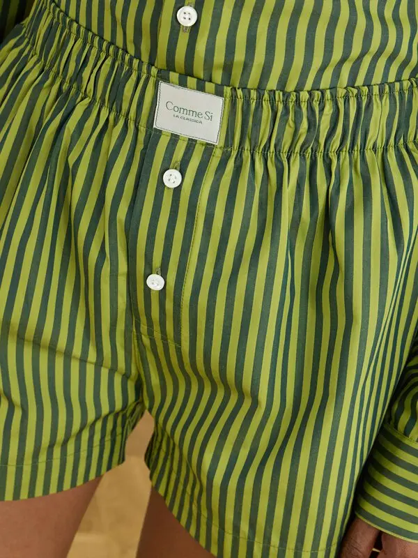 Comme Si La Boxer Classica Cotton-poplin Shorts