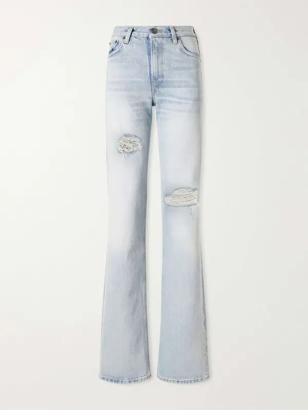 HAIKURE Star High-rise Flared Jeans - Light Denim