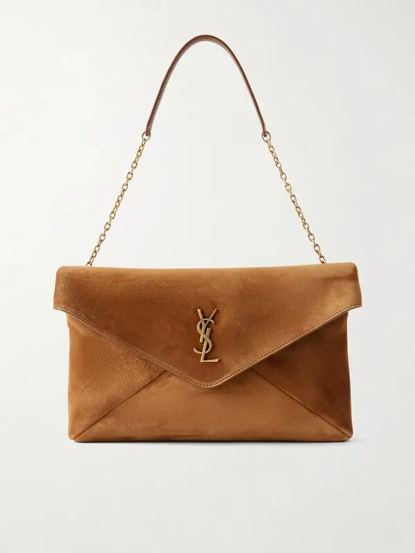 Saint Laurent Cassandre Suede Shoulder Bag