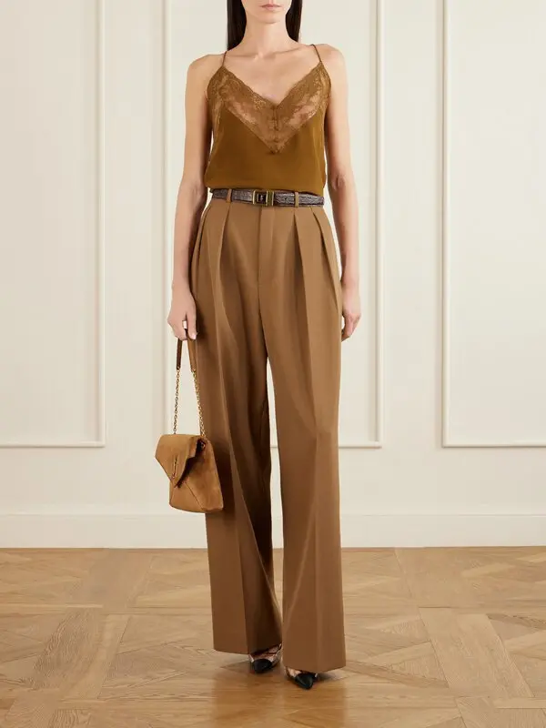 Saint Laurent Cassandre Suede Shoulder Bag