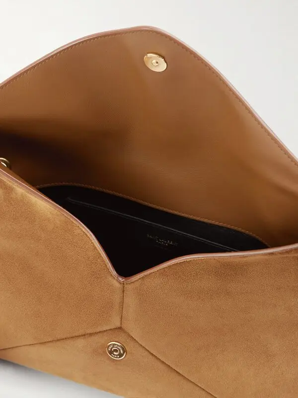 Saint Laurent Cassandre Suede Shoulder Bag