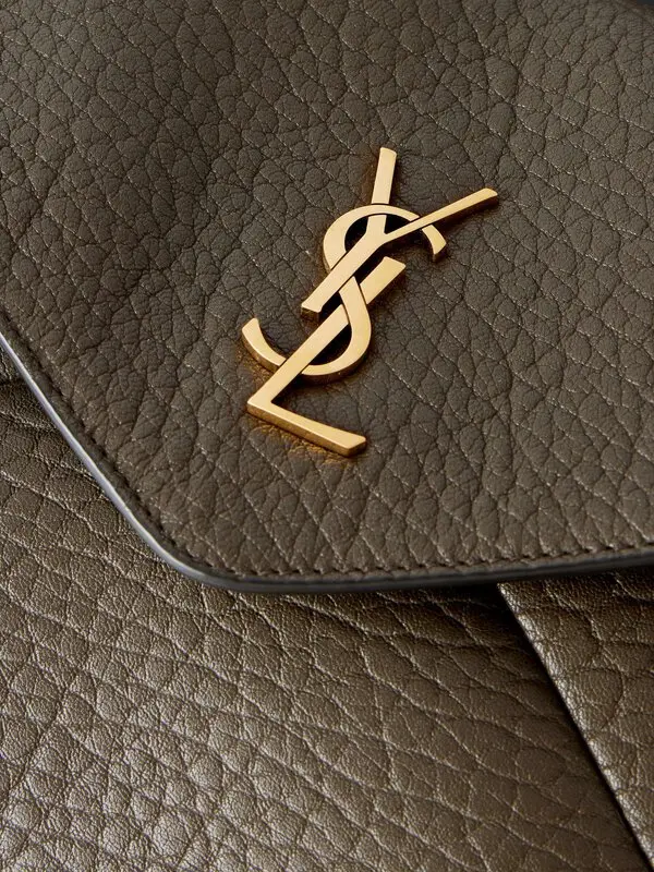 Saint Laurent Cassandre Textured-leather Shoulder Bag