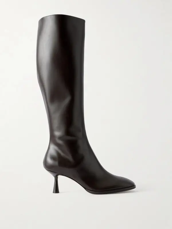 AeydĒ Catherine 65 Leather Knee Boots - Brown