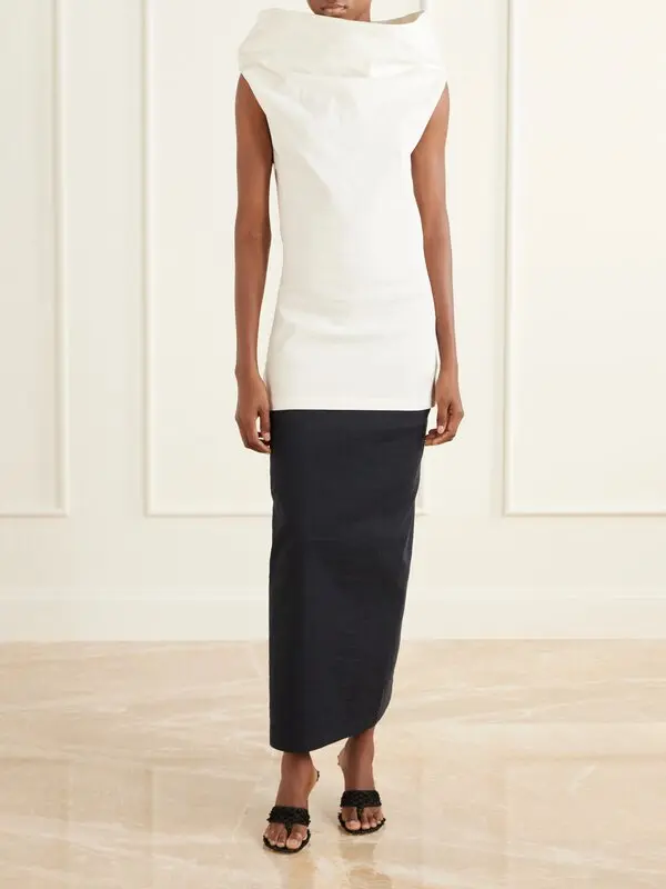 Issey Miyake Stretch Washi-blend Top - Neutrals