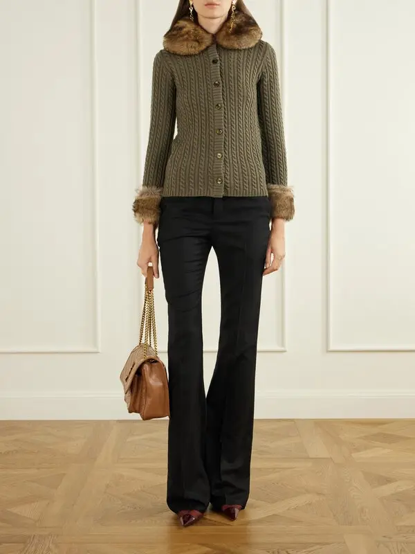 Saint Laurent Niki Crinkled Leather Shoulder Bag - Brown