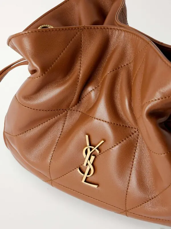 Saint Laurent Jamie Quilted Leather Shoulder Bag - Light Brown
