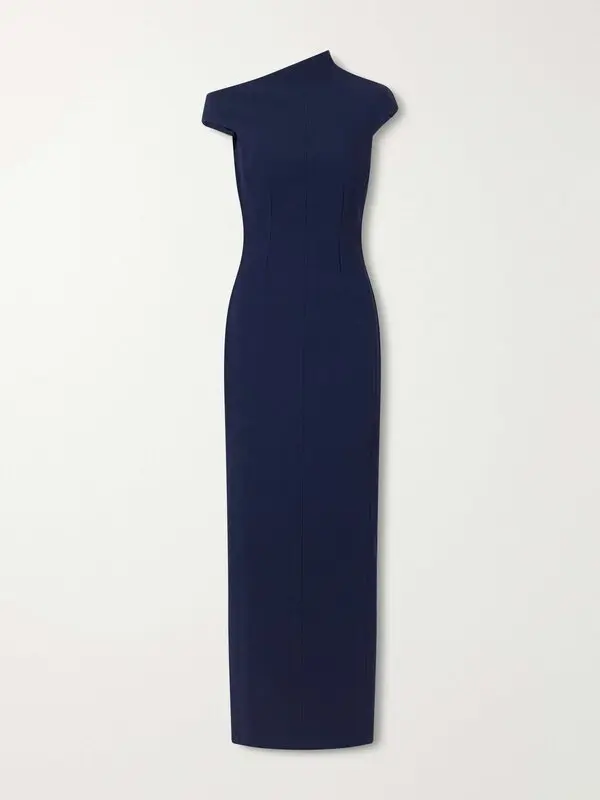 Solace London Arion Crepe Gown - Navy