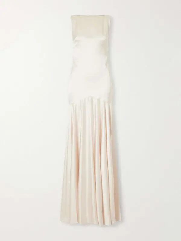 ILKYAZ OZEL Datura Draped Satin Gown
