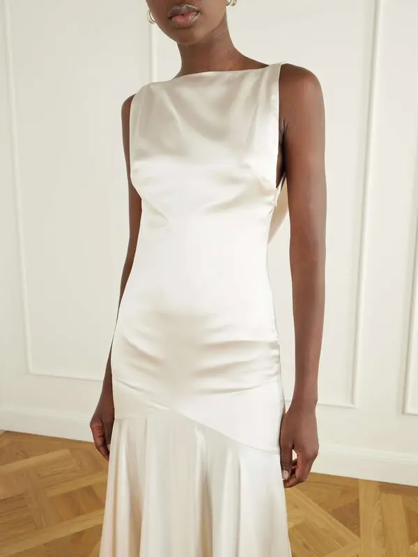ILKYAZ OZEL Datura Draped Satin Gown