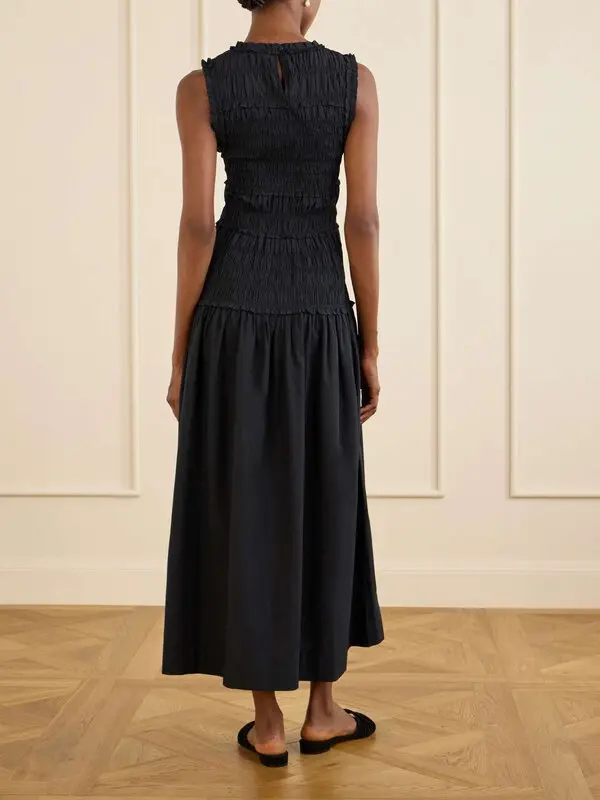DÔEN Mallory Cotton-poplin Midi Dress