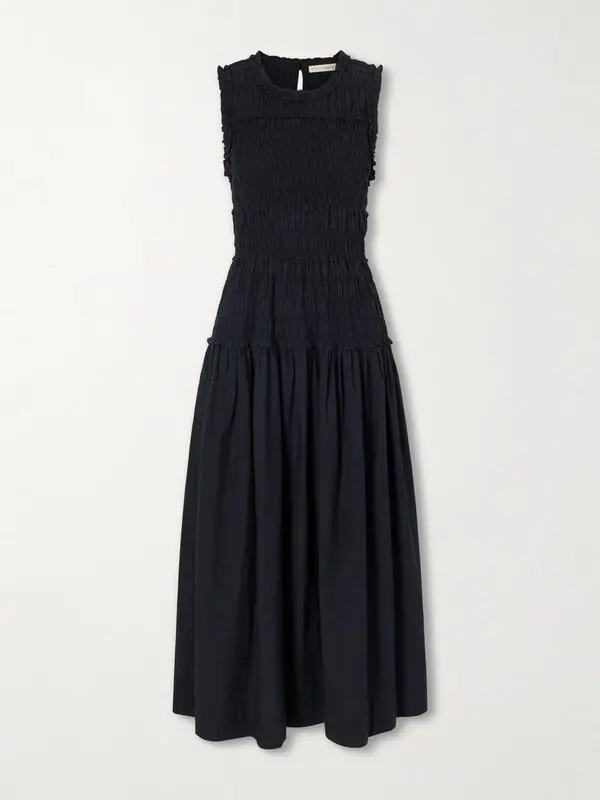 DÔEN Mallory Cotton-poplin Midi Dress