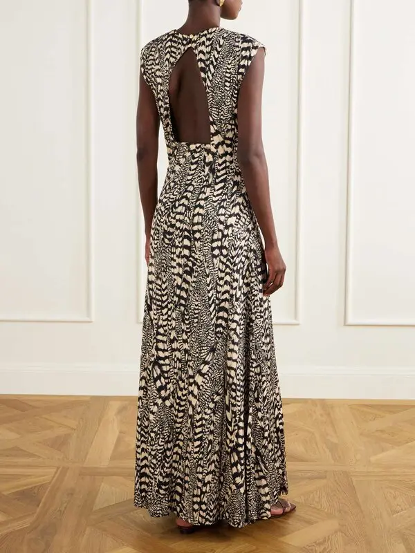 Johanna Ortiz Silent Rising Printed Stretch Maxi Dress