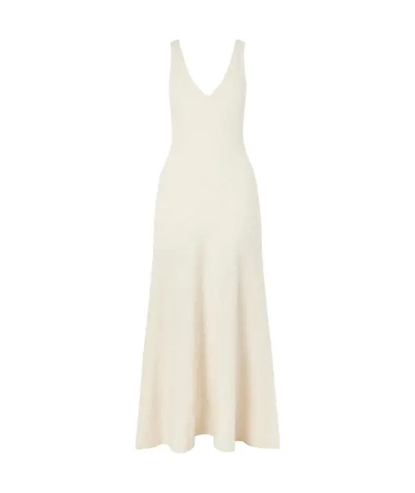 Gabriela Hearst Lady Hall Plush-effect Cashmere And Silk-blend Maxi Dress - Ivory