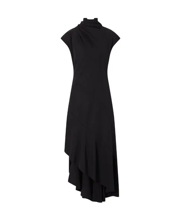 Proenza Schouler Elodine Draped Jersey Maxi Dress - Black