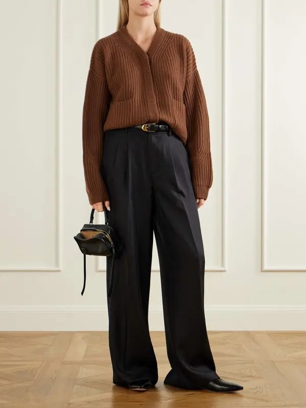 Le Kasha Bresil Ribbed Cashmere Cardigan - Brown