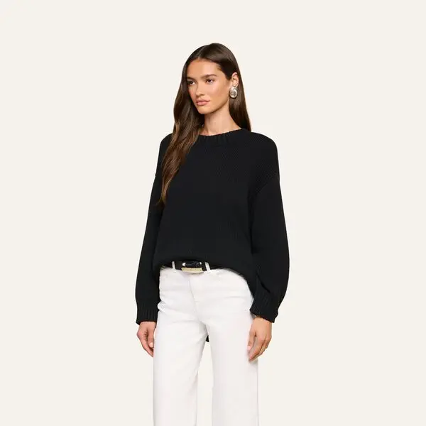 L'Agence Loden Pullover - Black