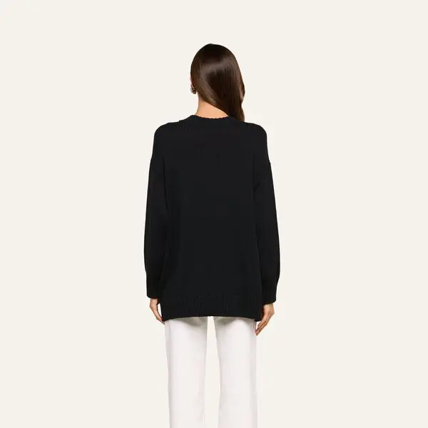 L'Agence Loden Pullover - Black