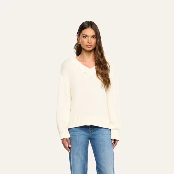 L'Agence Paxton Oversized Pullover - Ivory