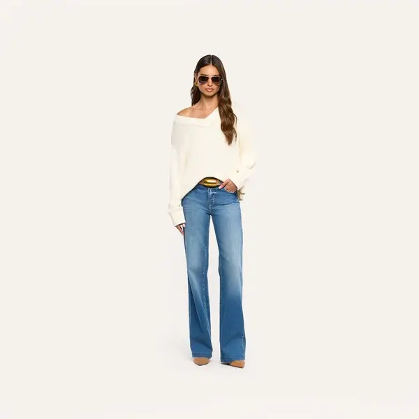 L'Agence Paxton Oversized Pullover - Ivory