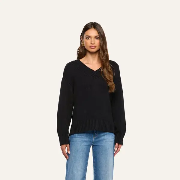 L'Agence Paxton Oversized Pullover - Black