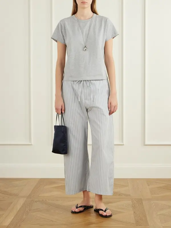 LESET Margo Cotton-jersey T-shirt - Gray