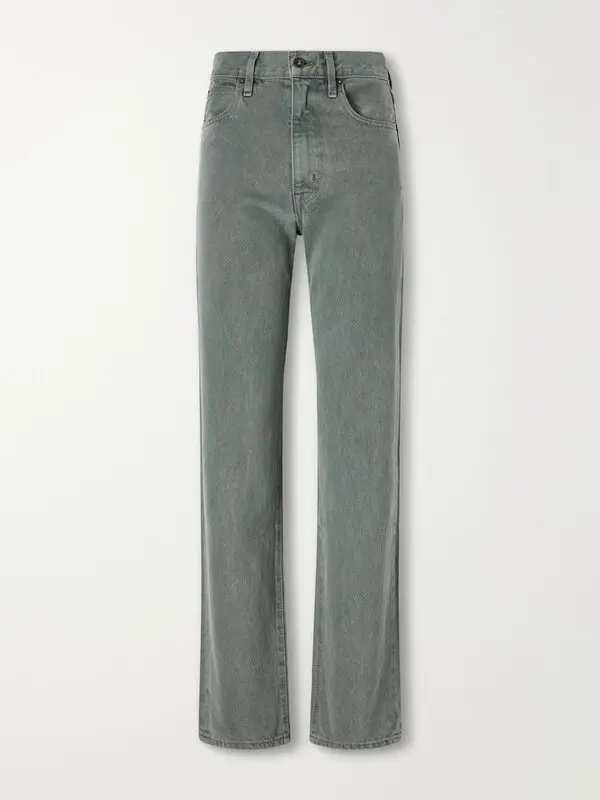 SLVRLAKE High-rise Straight-leg Jeans - Green