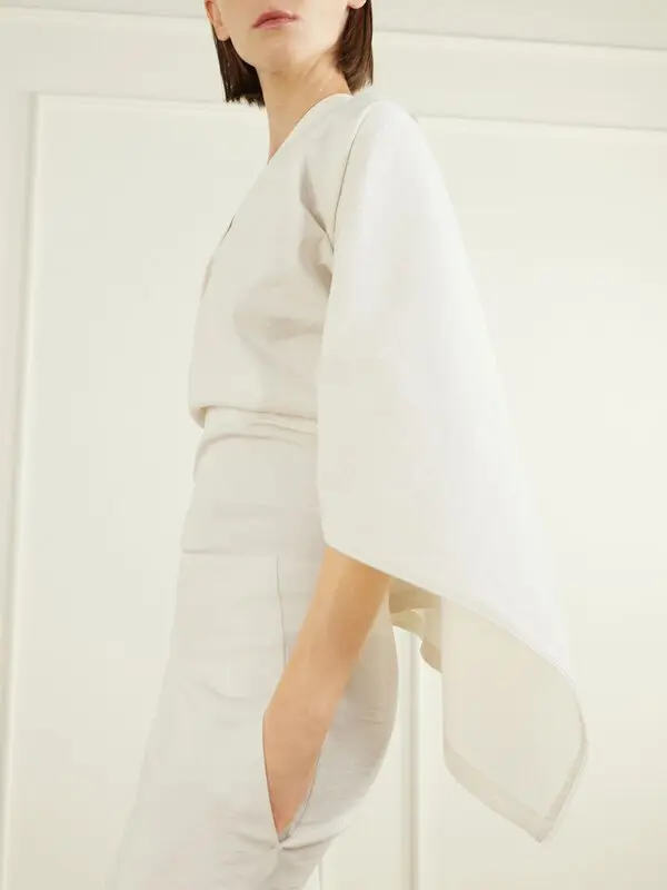 Issey Miyake Draped Stretch Washi-blend Maxi Dress - Neutrals