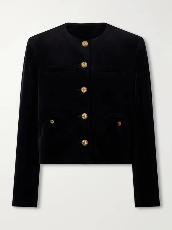 BLAZÉ MILANO Cotton-velvet Jacket - Black